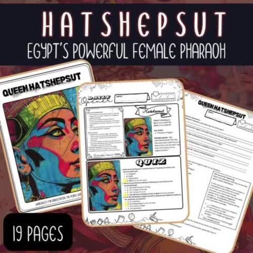 Queen Hatshepsut: Reading, Worksheet, and Writing by Decadence School House