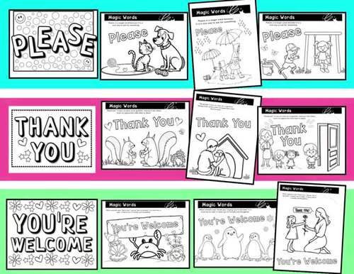 Magic Words Coloring Pages-Social Skills-SEL Activities Teaching Polite ...