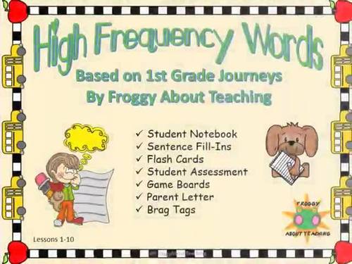 1st g. High Frequency Words: Notebook 1 (Journeys L 1-10) | TpT