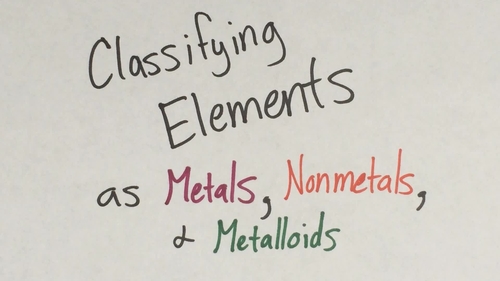 Classifying Elements as Metals, Nonmetals, & Metalloids VIDEO LESSON