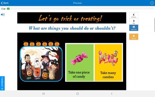 Virtual Trick or Treat | Halloween - 50 Boom cards | TPT