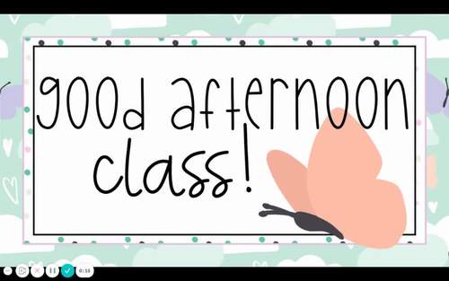 Google Slides Template -Editable-Calming Pastel -Spring Summer Daily Agenda