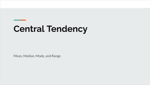 Central Tendency (Mean, Median, Mode, and Range) by Simply Math and Science