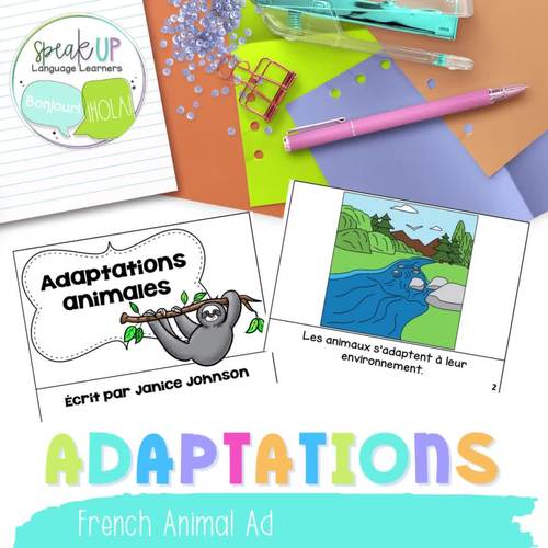 Adaptations animales French Animal Adaptations Reader | Printable ...
