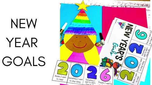 New Year 2026 Activities New Years Goals Flip Book by I Love 1st Grade