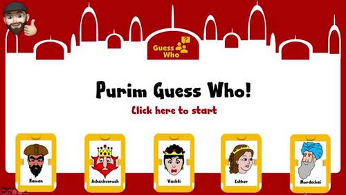 Purim Guess Who PowerPoint Game by Chaim's Corner | TPT