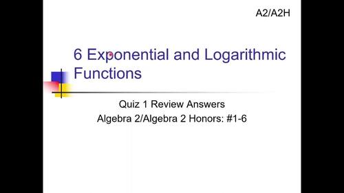 Exponential and Logarithmic Functions Unit by Mr Sutton Presents