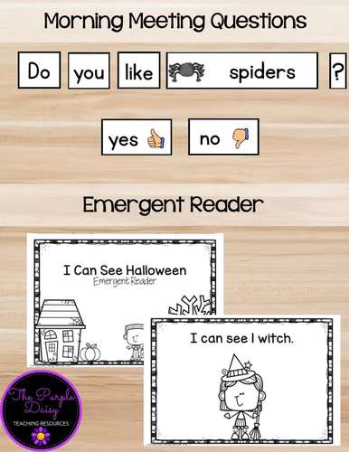 Halloween Reading and Writing Activities for Preschool PreK Kindergarten