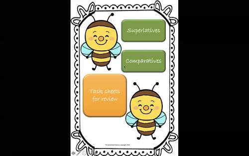 Comparative and Superlative Inflectional Endings | er and est worksheets