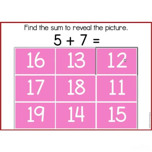 Addition and Subtraction within 20 Valentine's Day Mystery Picture Boom ...