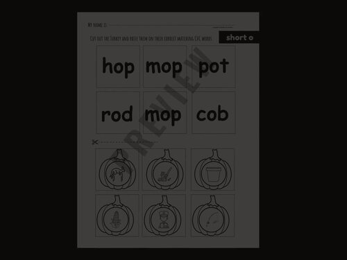 Pumpkin CVC Words | Halloween CVC Words Worksheets Phonics Activities ...