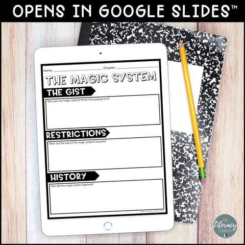 Reading Graphic Organizers for Fantasy Book Club by The Literacy Library