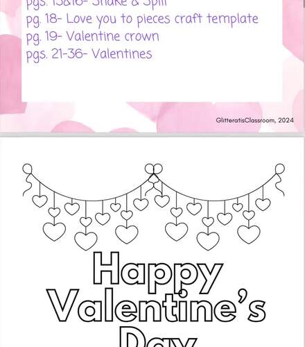 Primary Valentine’s Day Activities: ELA Math Cards Craft Writing Templates
