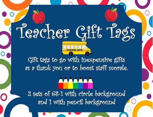 Staff Morale Booster-Teacher Gift Tags by Cindy's Treasures | TpT
