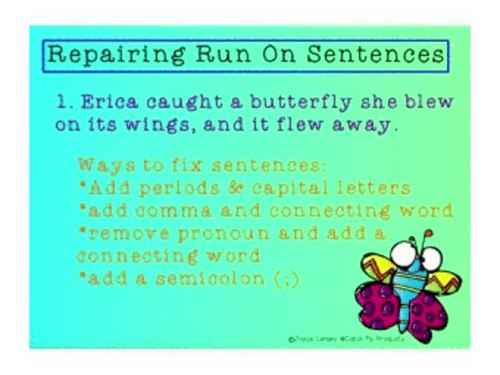 Run On Sentences for The PROMETHEAN Board by Catch My Products | TPT