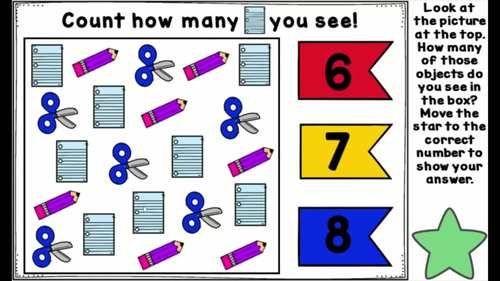 Back to School Digital Counting Game for Google Classroom | TPT
