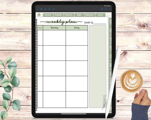 Digital Teacher Planner- Farmhouse Edition with Digital Stickers
