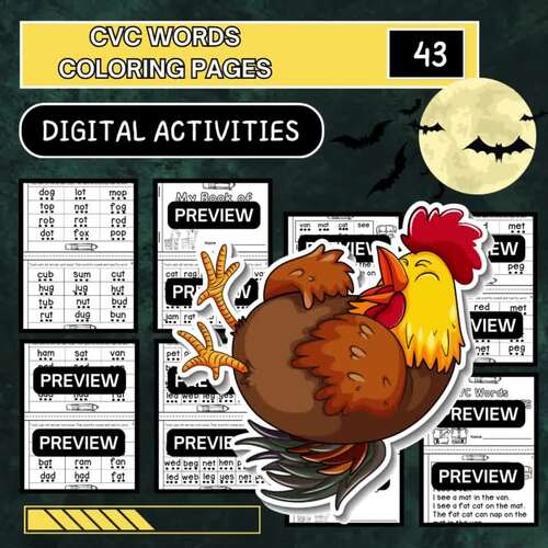 CVC Words Coloring Pages – Fun and Engaging Phonics Practice for Early ...