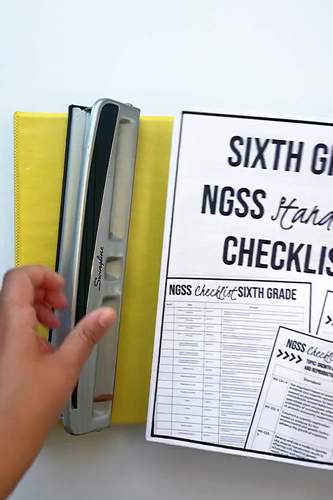 6th Grade NGSS Standards Checklist and Planning | Science Teacher Binder