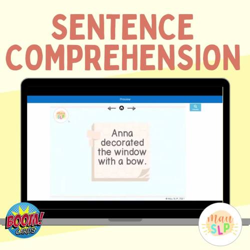 Sentence Comprehension Boom Cards™ by Mau SLP | TPT