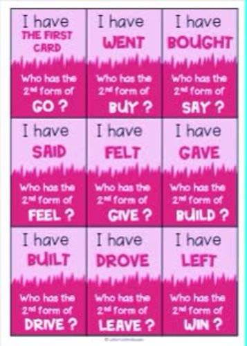 IRREGULAR VERBS - I have... who has...? (ESL/EFL) by My Teaching Factory