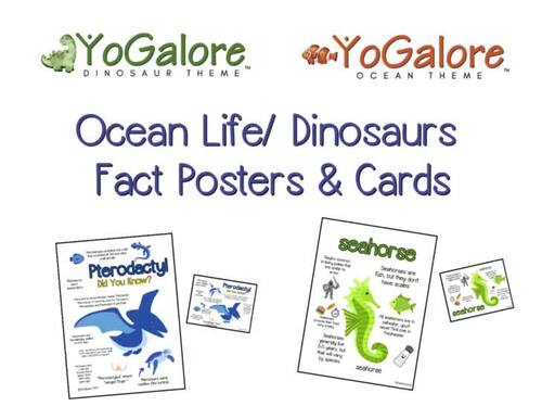 Dinosaur + Ocean Life Science Poster Bundle – Fact Posters & Cards for ...