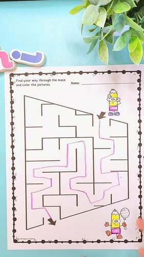 Back to School Activities | Mazes Problem Solving Coloring Pages Printables