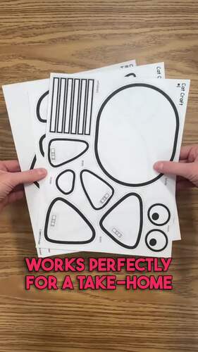 Cat Valentine Day Craft Activity Kindergarten, Valentine Craftivity ...