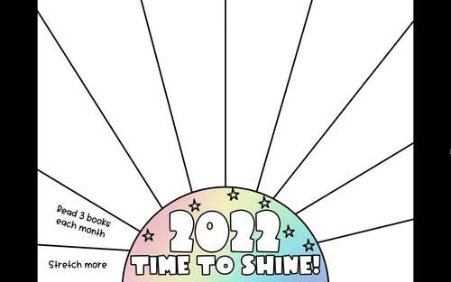 2022 New Year Goal Setting- Vision Board- Google Slides & PDF | TPT