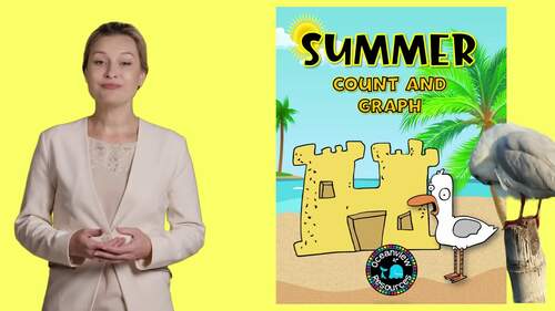 Summer I Spy counting and graphing with bonus Bingo game | TPT