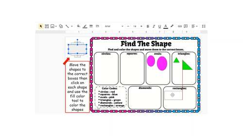 Basic Shapes For Young Learners Digital Version by The ESL Goodie Bag