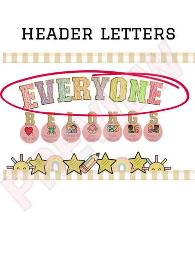 "Everyone Belongs" Classroom Display | Social Emotional Learning ...