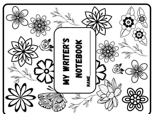 notebook cover coloring pages