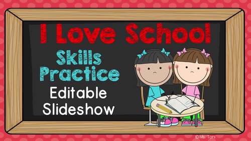 Editable Slideshow to Practice Sight Words, Math Facts, and More, School
