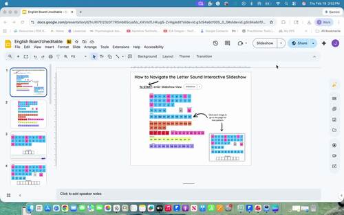 Digital Phonics Letter Sound Tiles + Word Work Boards Google Slides