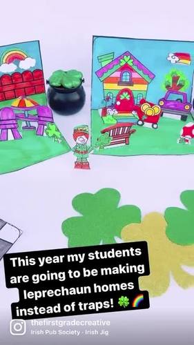 Build a Leprechaun House St. Patrick's Day Pop Up Crafts and Writing ...