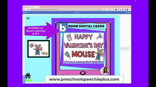 Happy Valentine's Day Mouse BOOM Cards Book Companion | TPT