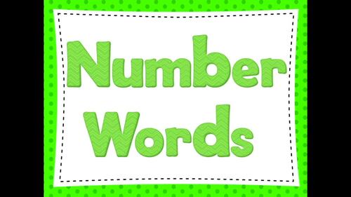Number Word Poem / Song With A Video | Writing & Word Hunt Activities