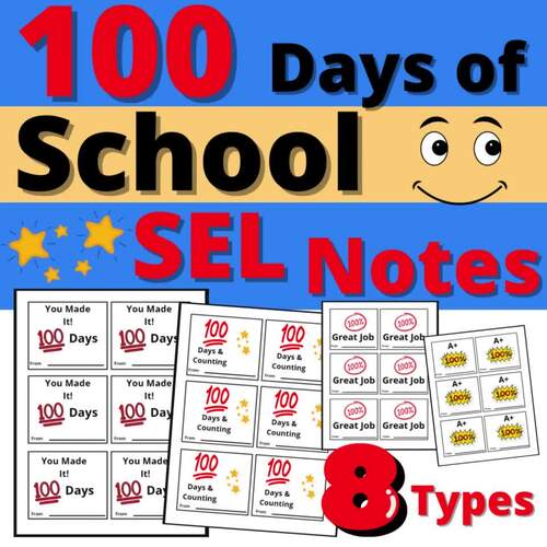 100th Day of School SEL Positive Encouragement Resource PBIS Notes No Prep