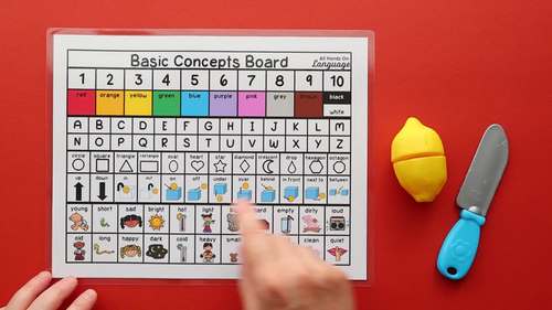 Basic Concepts Board 93, Model, Describe, Visual Reference Sheet, ASD ...