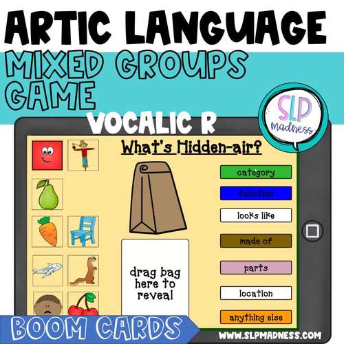 Vocalic R Articulation Describing Pictures Speech Therapy Group Game ...