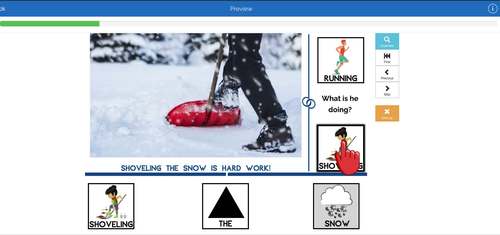Winter Interactive Book Distance Learning | Boom Cards | Snow | Core Words