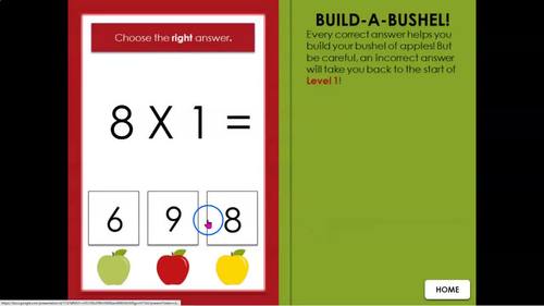 Multiplication Facts 8 and 9 For Google Classroom™ Apple Theme | TPT