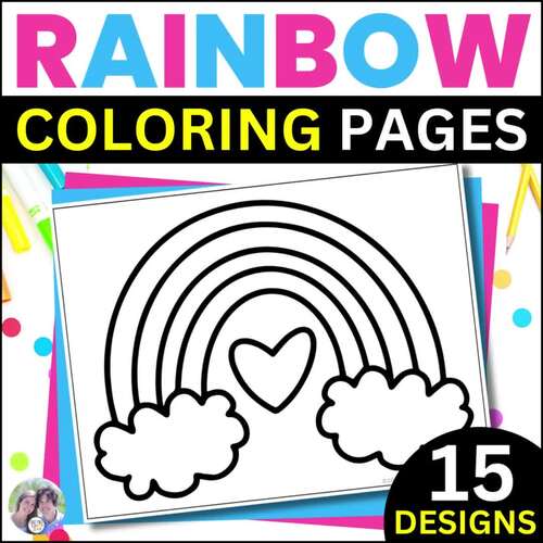 Rainbow Coloring Sheets - Colouring Pages Spring - Printable Rainbow ...