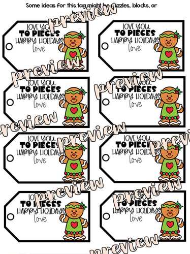 Christmas Holiday Student Gift Tags - Editable by Anh Huynh | TPT