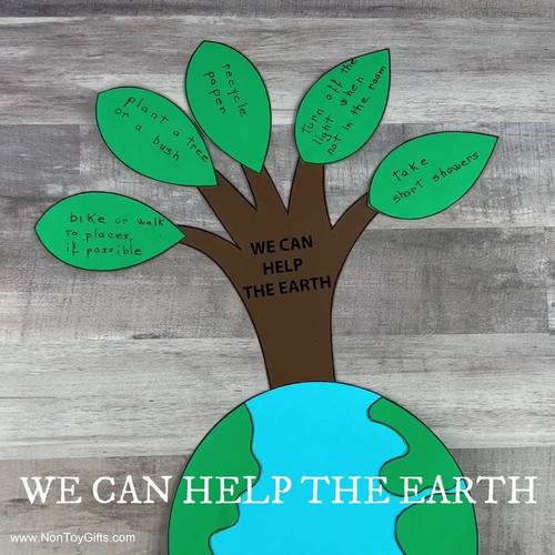 Earth Day Craft - We Can Help The Earth Tree Craft by Non-Toy Gifts