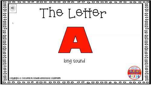 Alphabet Book Letter A Long Sound Digital and Print with Audio | TpT