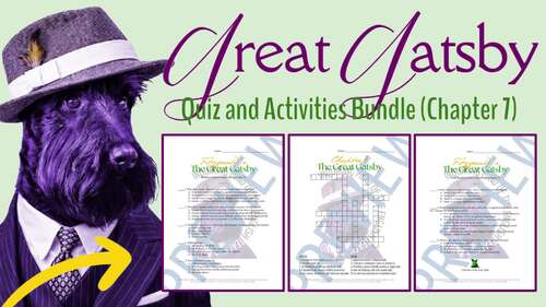 The Great Gatsby Chapter 7 Quiz, Analysis Worksheet & Vocabulary Games ...