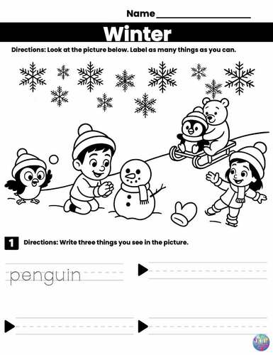 WIDA ACCESS Descriptive Writing Practice Winter ESL by ELL Connections