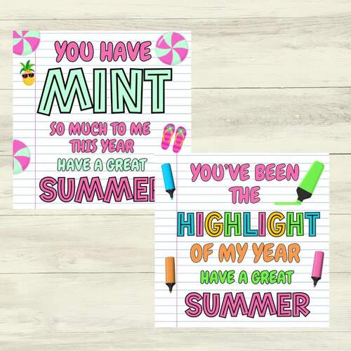 Cute End of Year Gift Tags From Teacher To Student Retro Classroom ...